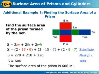 Surface ARea of Prisms and Cylinders | PPT
