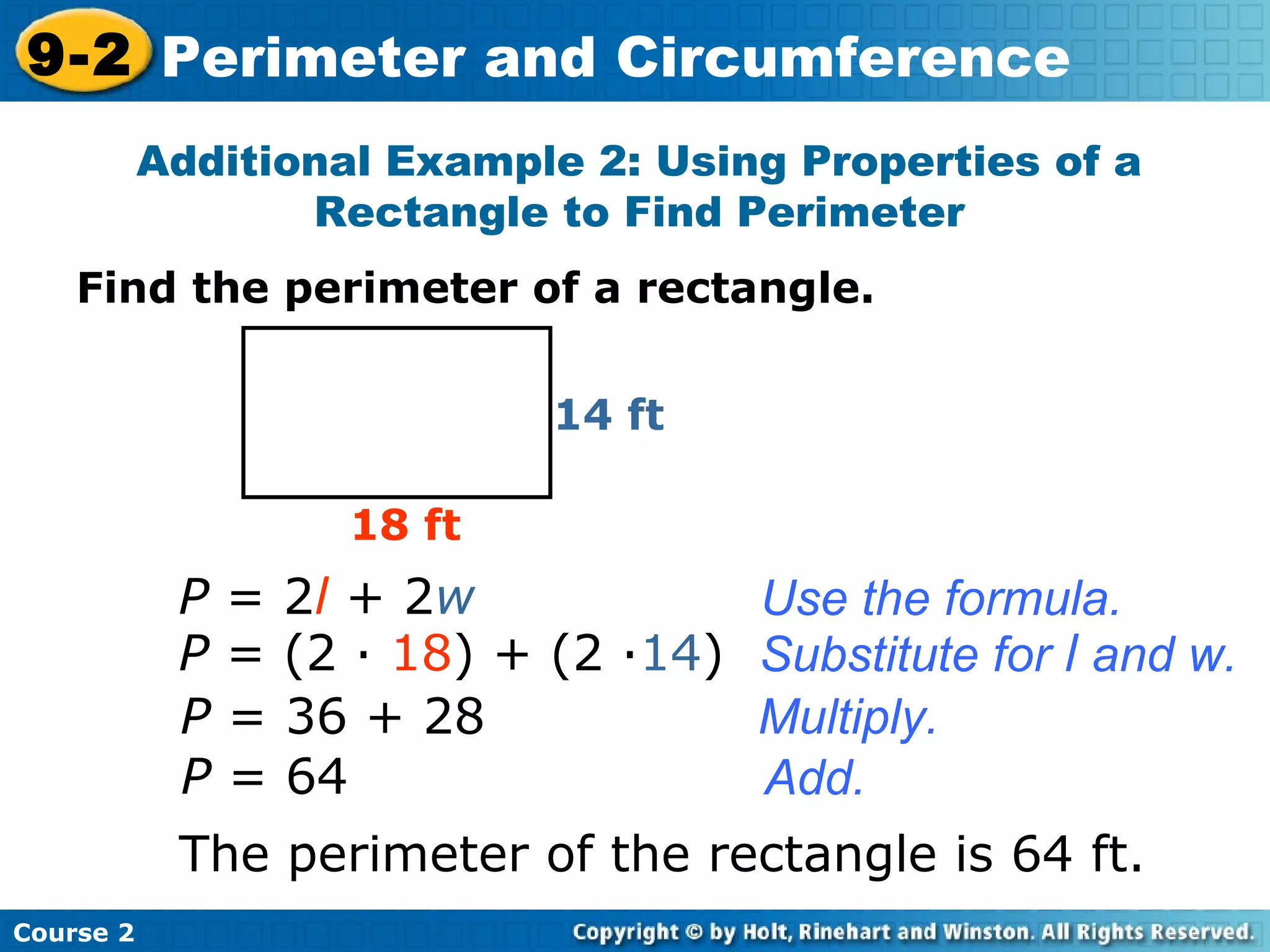 Perimeter and Circumference | PPT