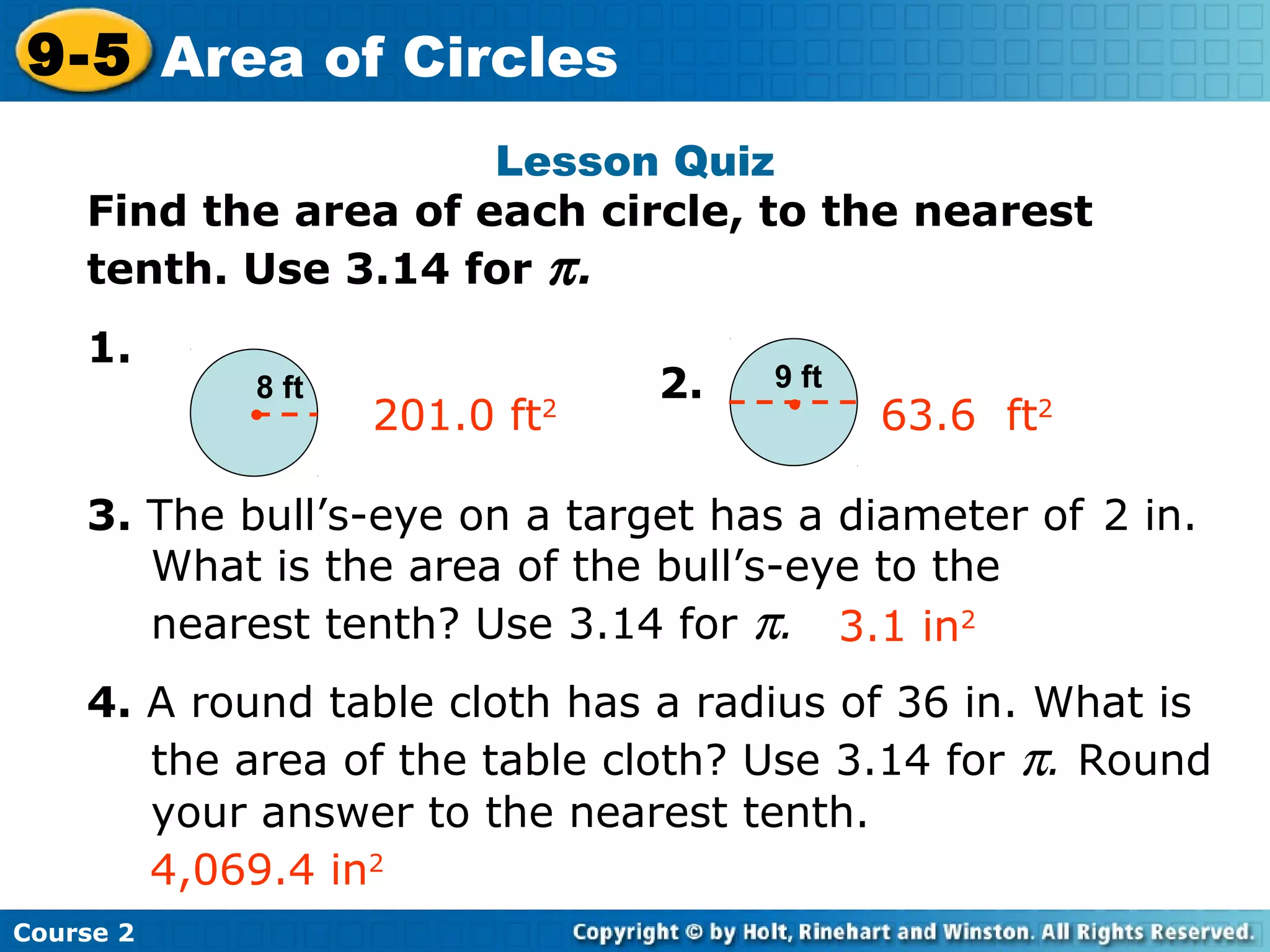 Area of a Circle | PPT