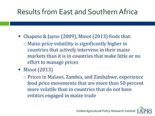 Policy and Price Stability: Evidence From Southern and Eastern Africa | PPT