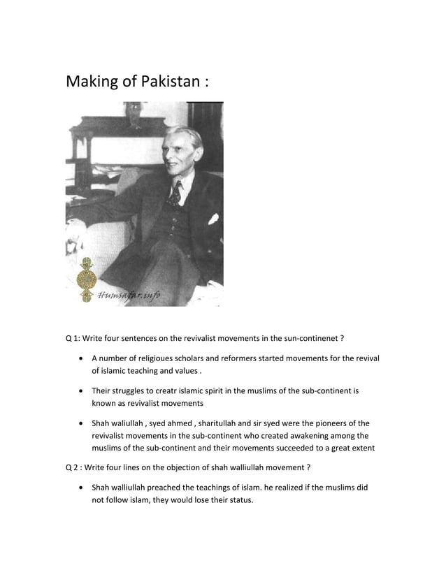 2 chapter ( Making of pakistan ) | RTF