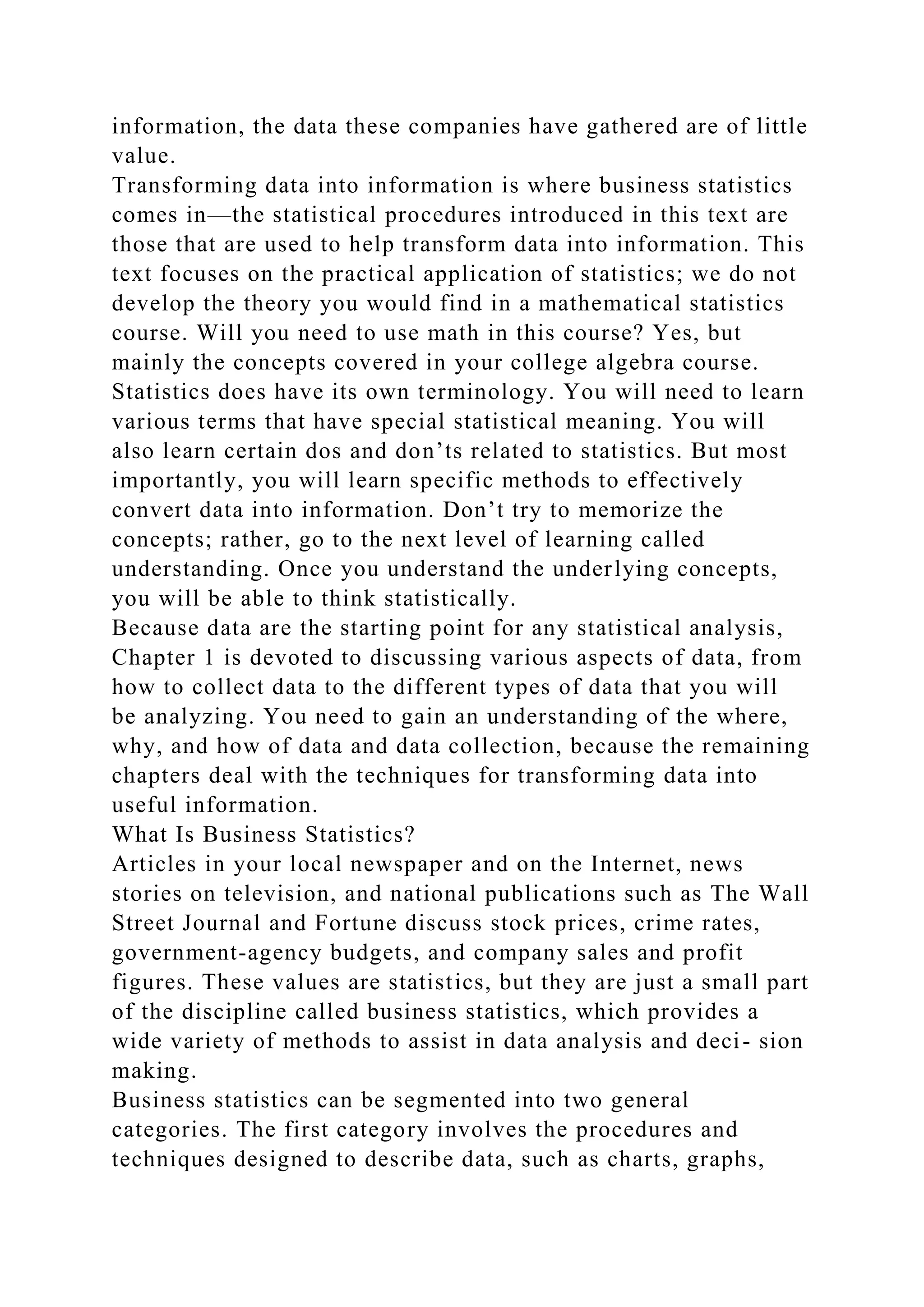 2 Chapter 1 The Where, Why, and How of Data Collection Busines.docx