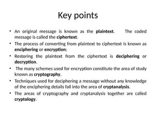 Symmetric cipher and substitution and transposition techniques | PPTX