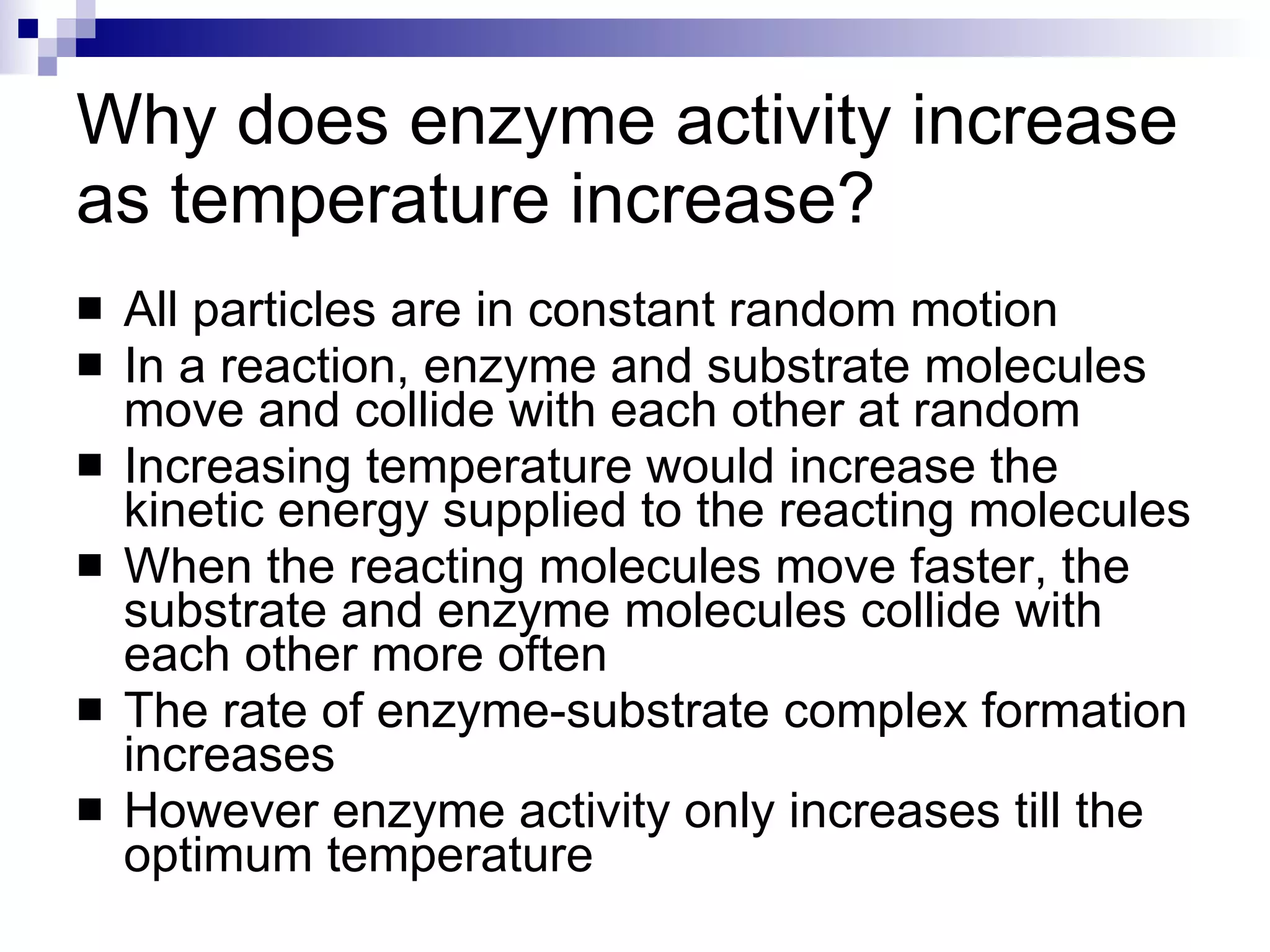 Chapter 5 Enzymes Lesson 2 - Characteristics of enzymes | PPT