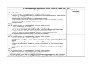 2 checklist The Pedagogical Principles of Intercultural Language ...