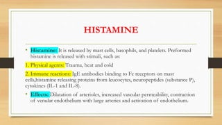 CHEMICAL MEDIATORS OF INFLAMMATION CLASS- 02 | PPTX