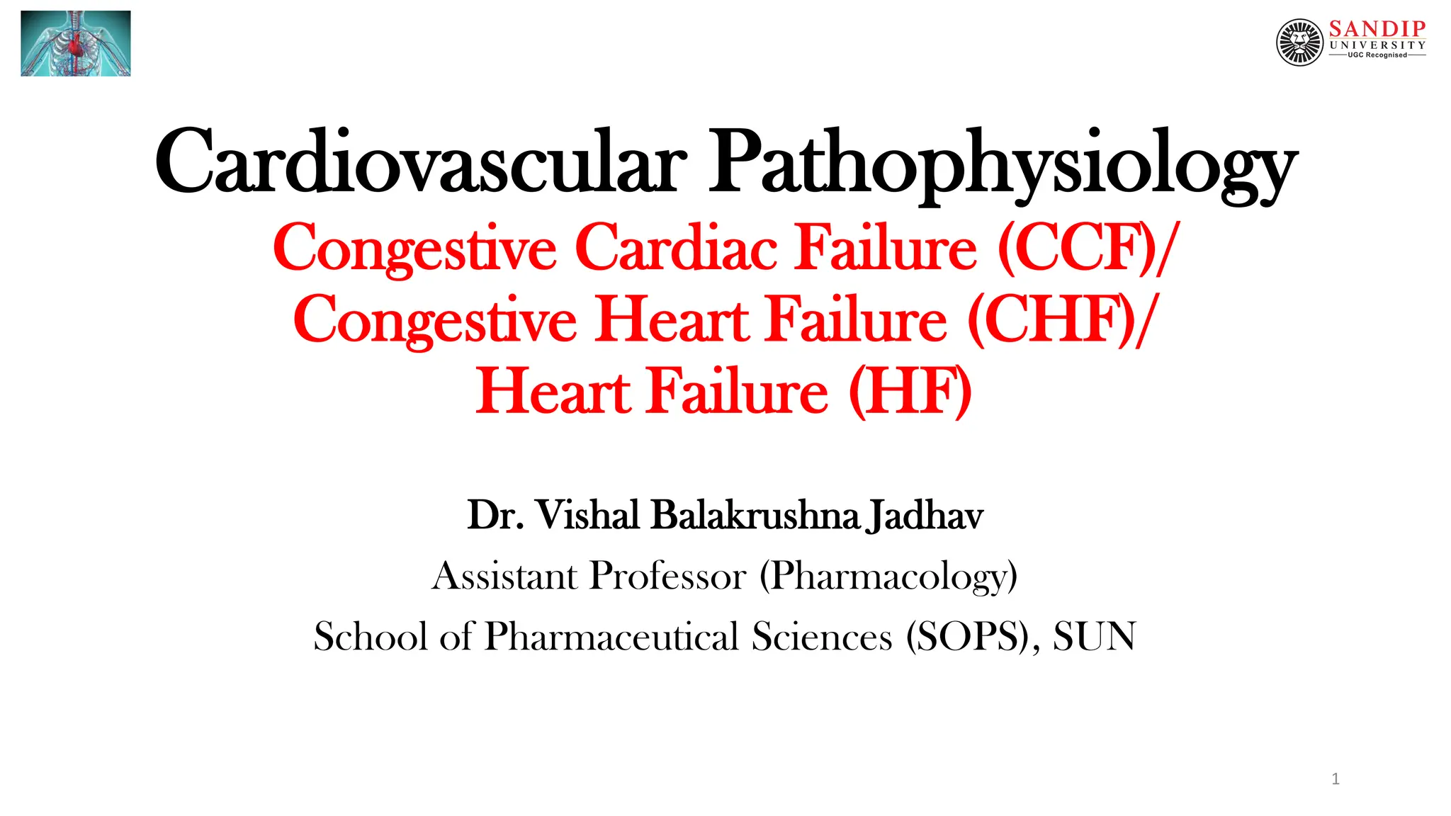 Cardiovascular Pathophysiology- Congestive Cardiac Failure (CCF)/Congestive Heart Failure (CHF ...