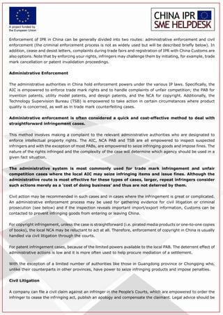 China IPR Guide for European SMEs in the Ceramics Industry | PDF