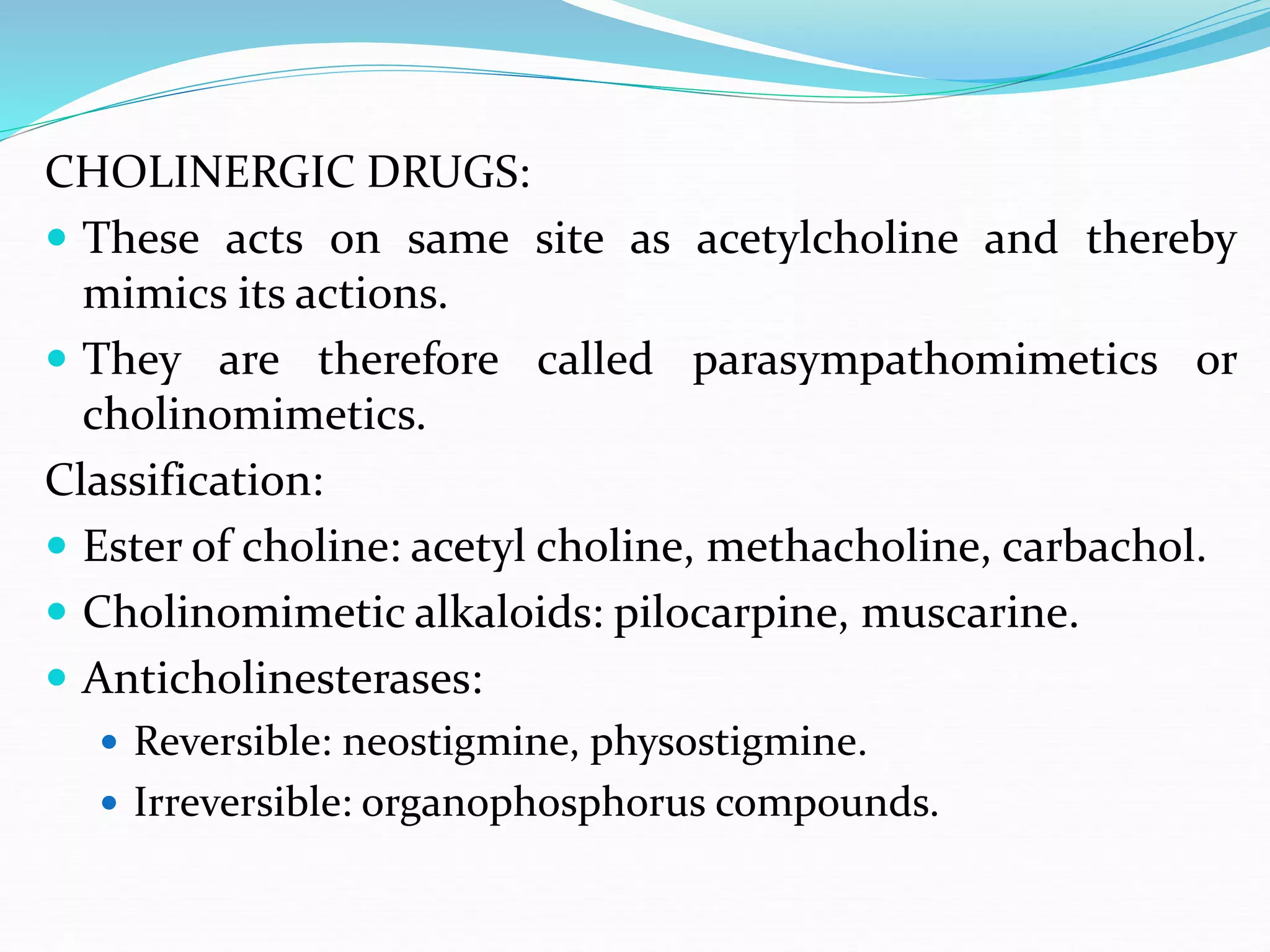 2) CHOLINERGIC DRUGS.ppt