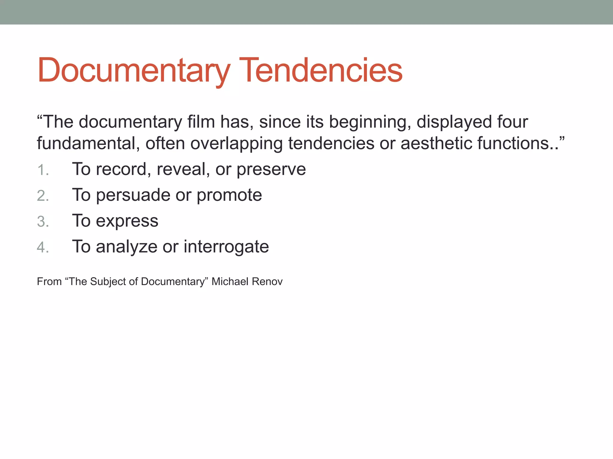 Choosing Your Documentary Subject | PPTX