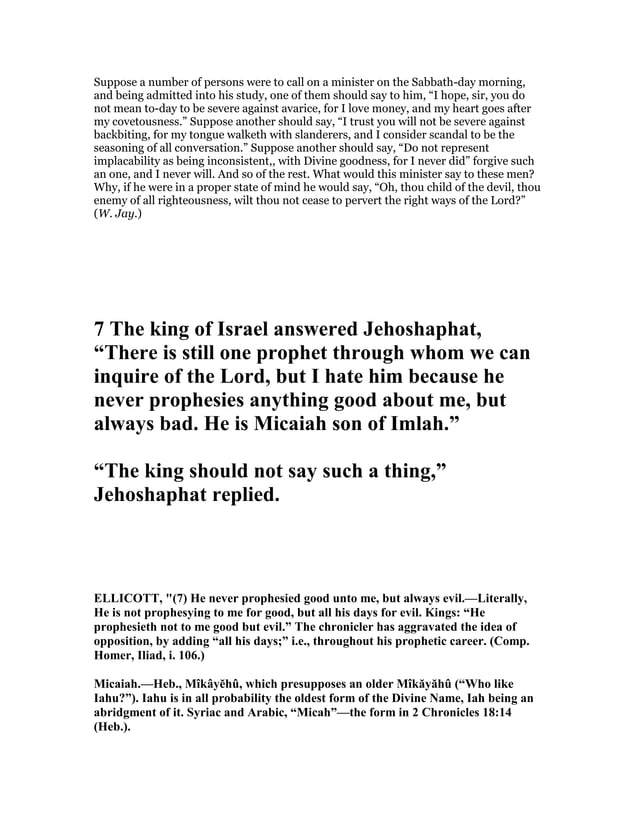 2 chronicles 18 commentary | PDF | Judaism | Religion & Spirituality