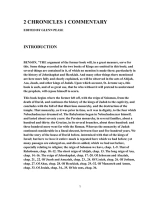 2 chronicles 1 commentary | PDF