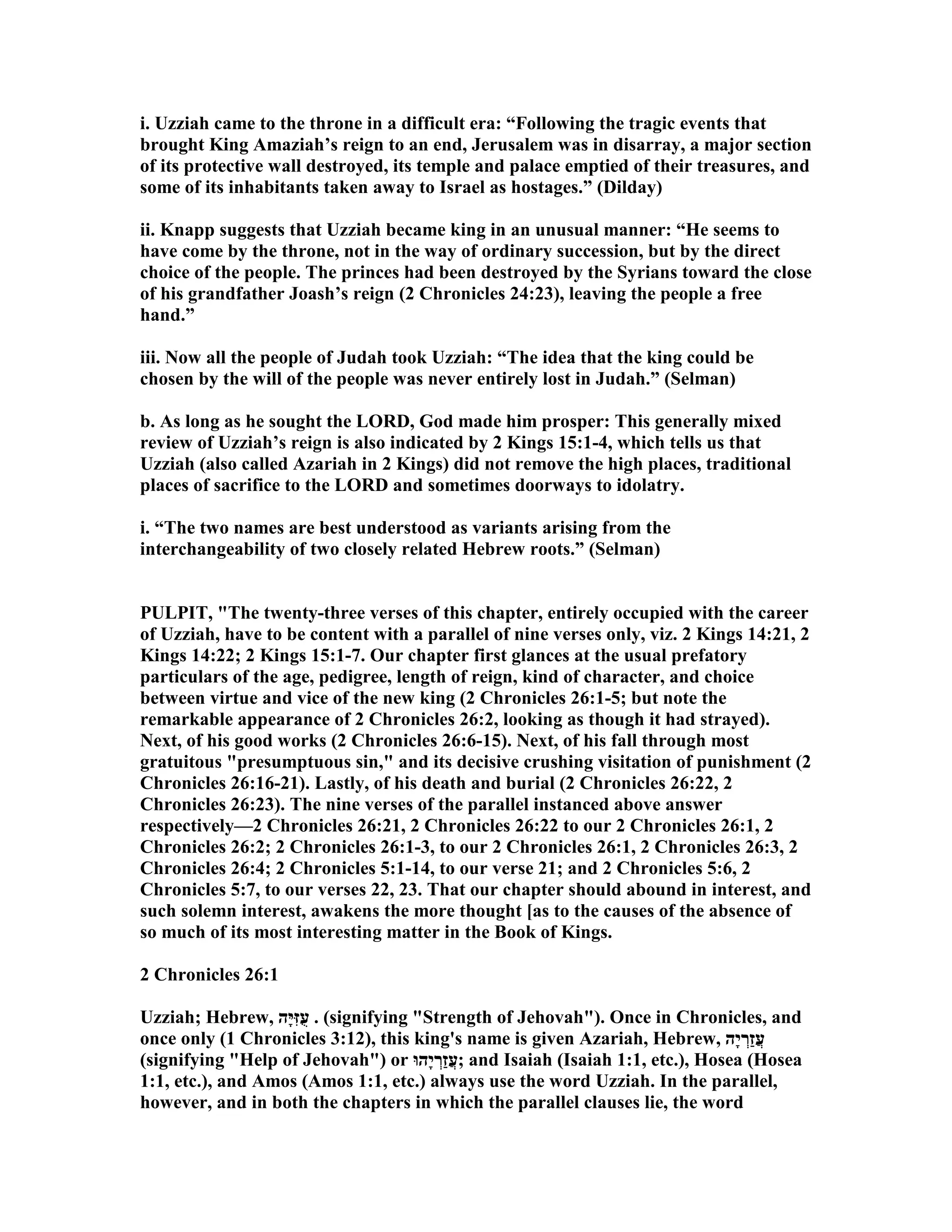2 chronicles 26 commentary | PDF | Christianity | Religion & Spirituality