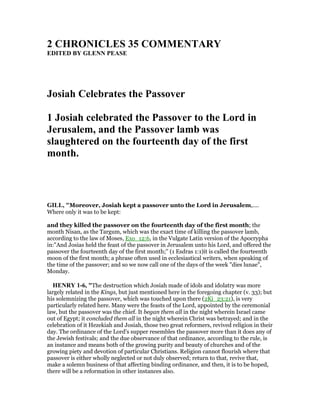2 chronicles 35 commentary | PDF