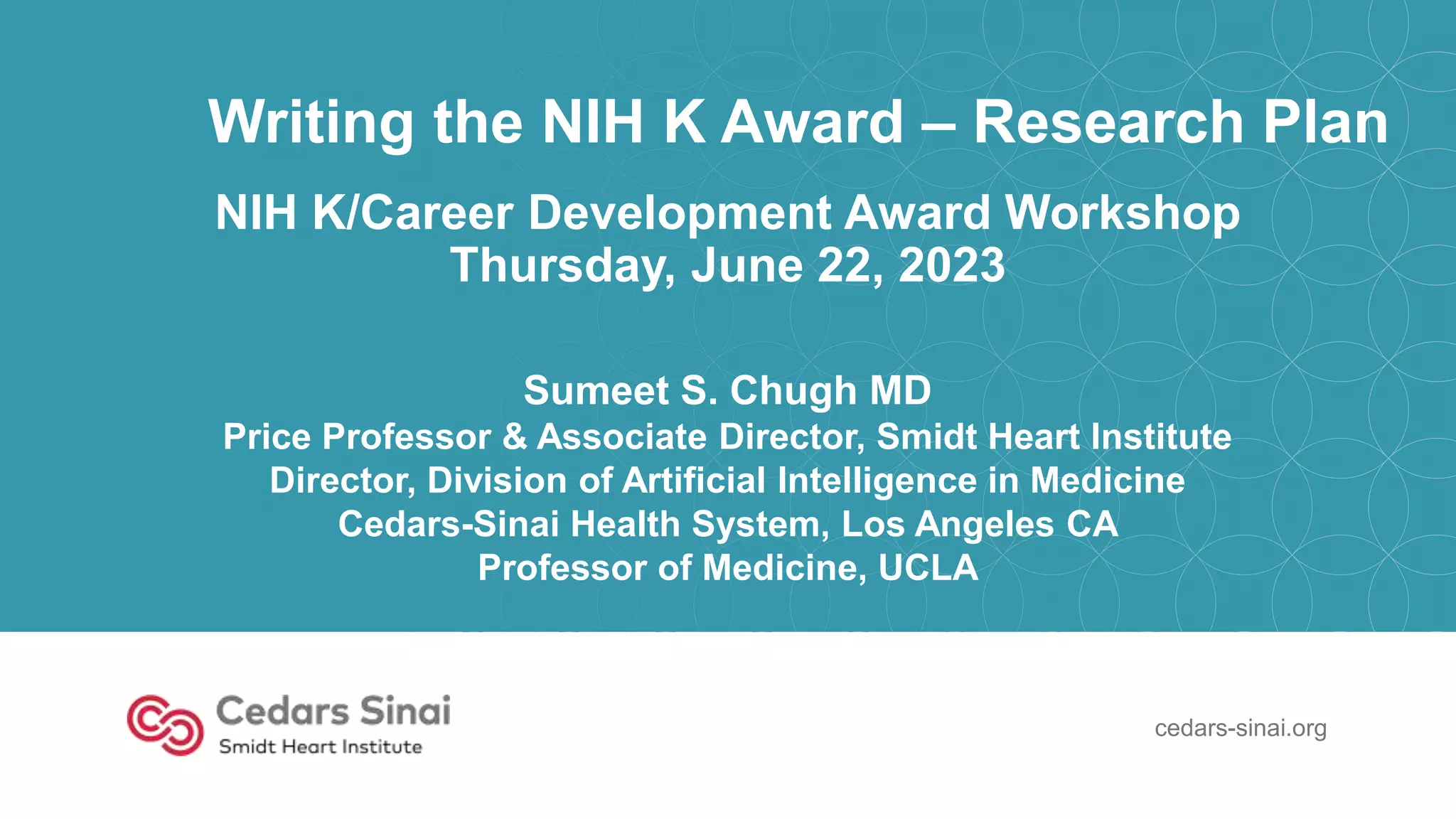 Writing the NIH K Award – Research Plan | PPT