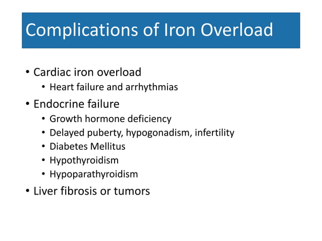 Iron Chelation Therapy | PPTX | Blood Disorders | Diseases and Conditions