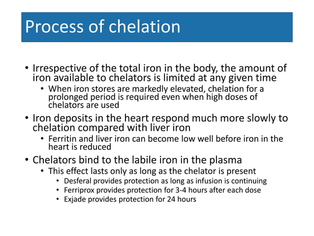 Iron Chelation Therapy | PPTX | Blood Disorders | Diseases and Conditions