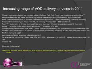 Australian Online Feature Films - Stuart Cunningham SPAA 2010 | PPT