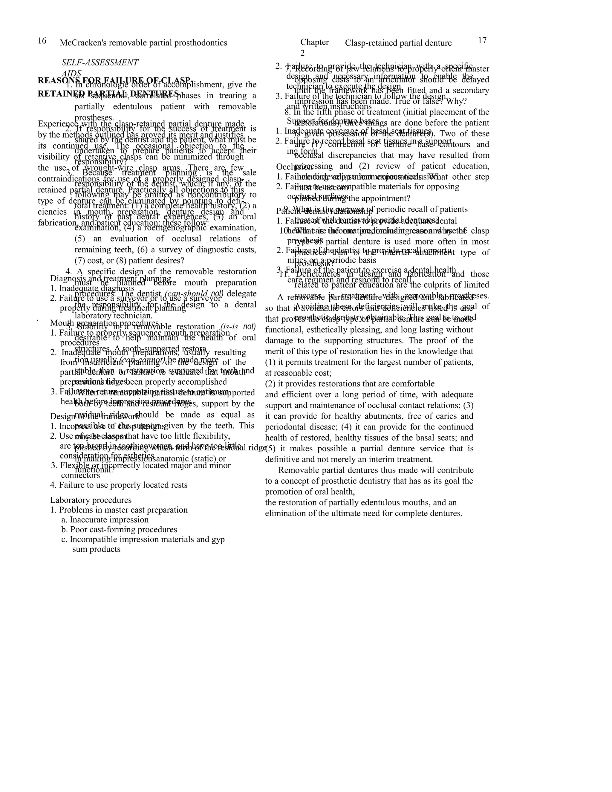 2 clasp retained partial denture | DOC