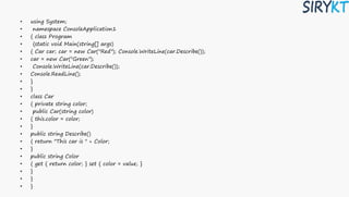 2classes in c# | PPT | Free Download