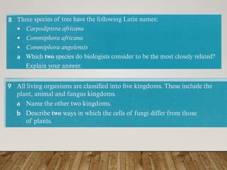 Topic 1: Classification of living Organisms | PPTX