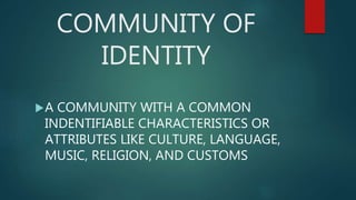 2 classification and types of community | PPT