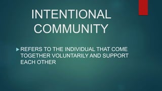 Classification and Types of Communities | PPTX