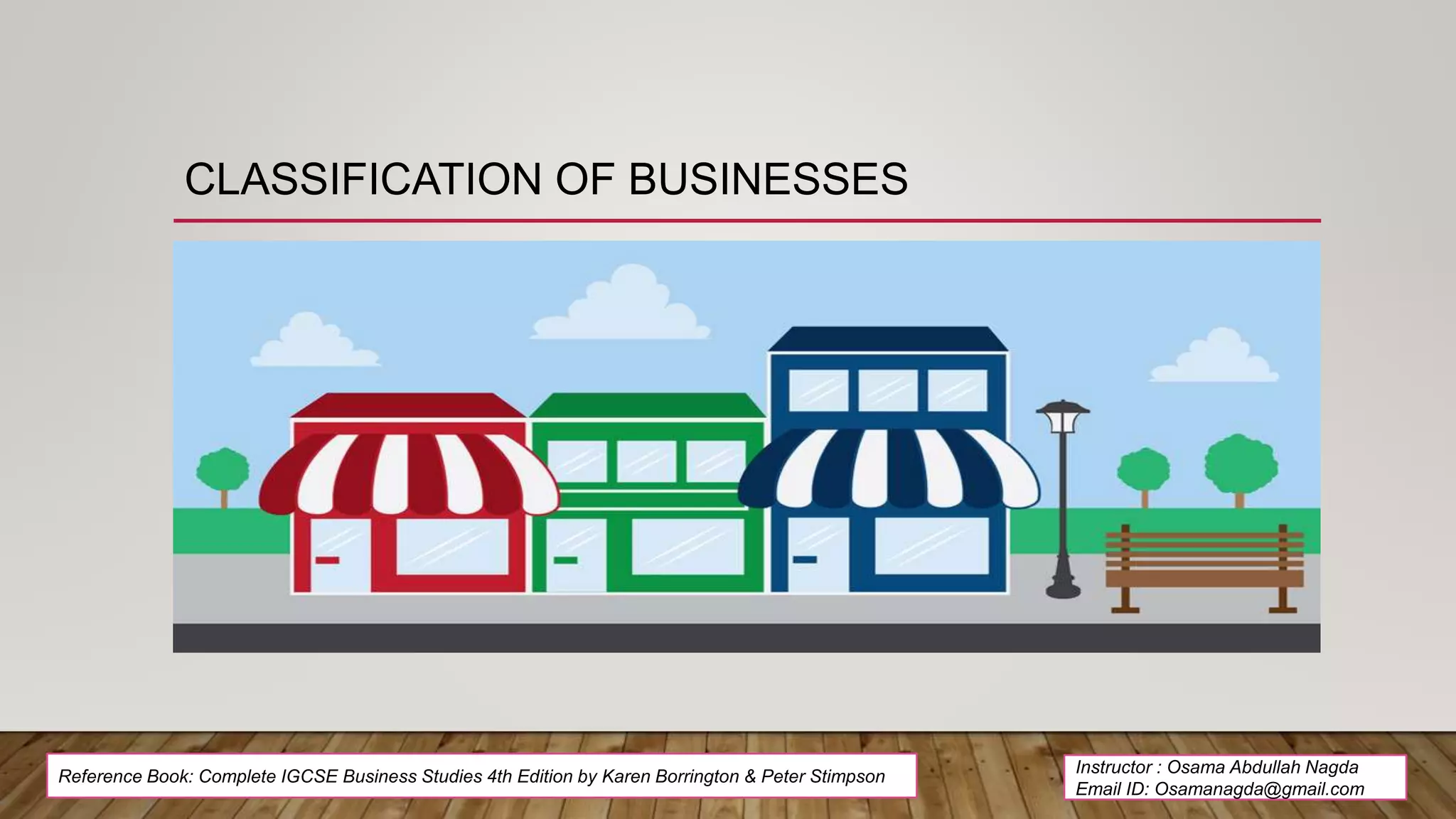 Classification of Businesses | PPTX