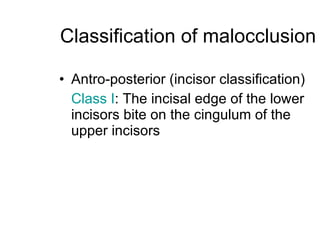 classification of malocclusion | PPT