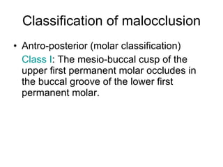 classification of malocclusion | PPT
