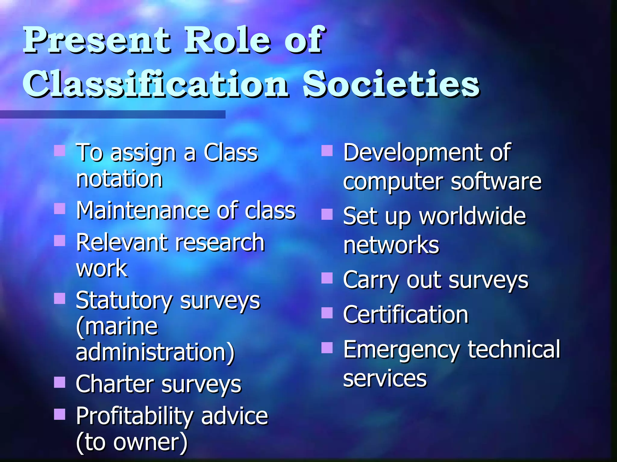 2 classification societies | PPT