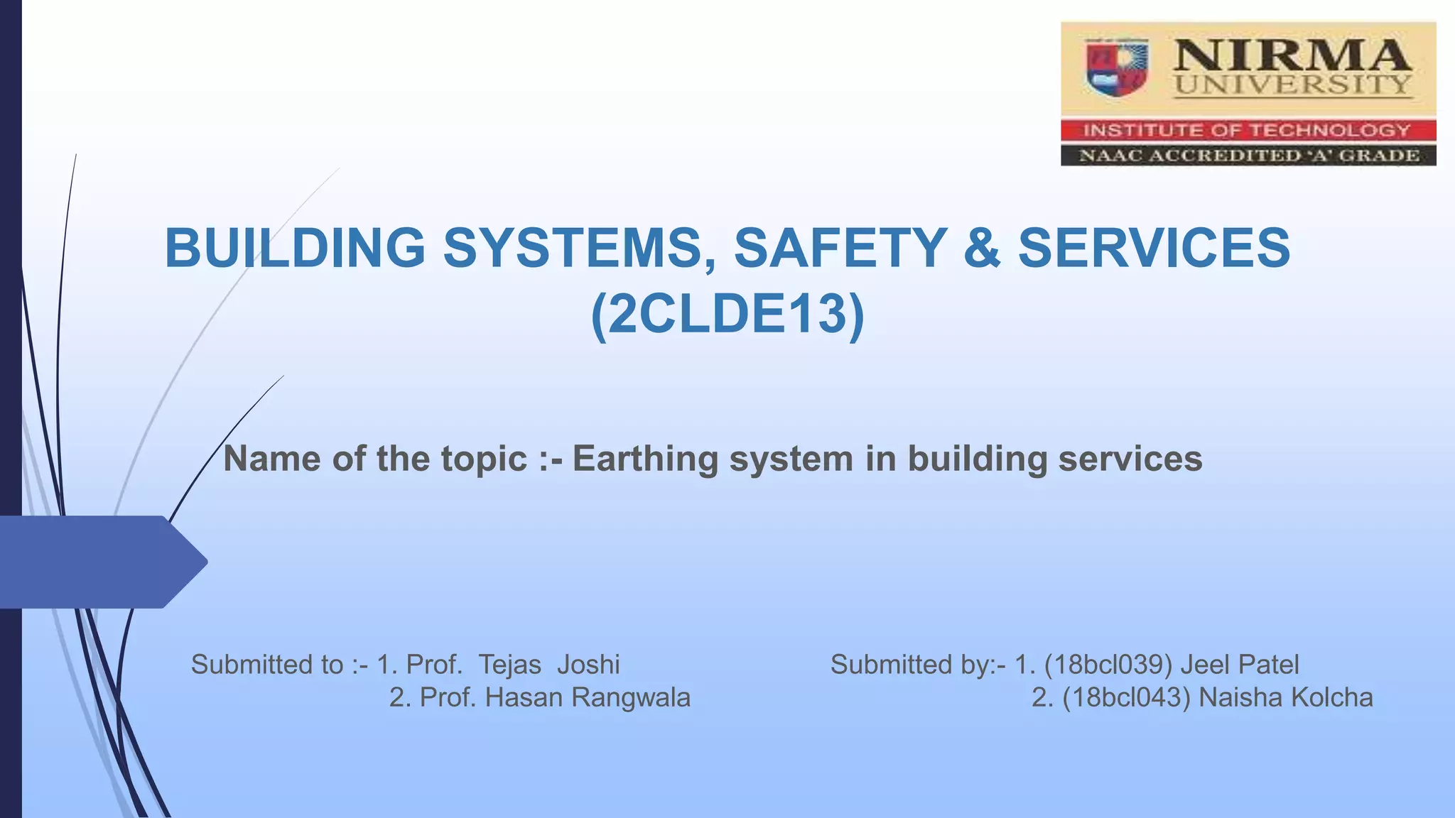 Earthing System in Building services | PPTX