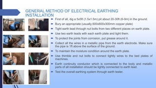 Earthing System in Building services | PPTX