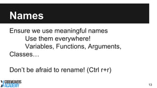 Clean Code Pt I | PPT