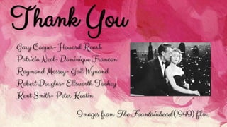 The Fountainhead Character Analysis- Ayn Rand | PPTX