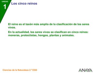 el maravilloso mundo de los reinos y su clasificación | PPT