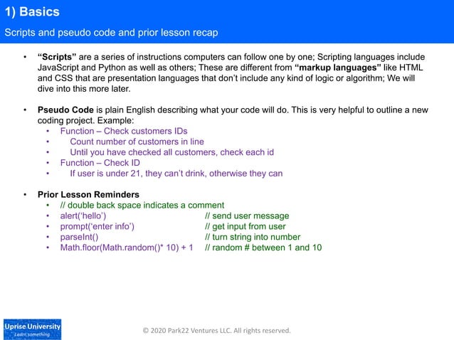 2 coding101 fewd_lesson2_programming_overview 20210105 | PPT