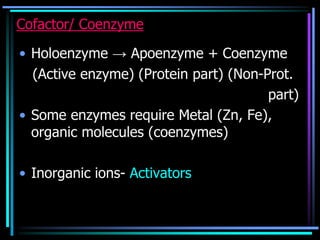 2 coenzymes and specificity | PPT