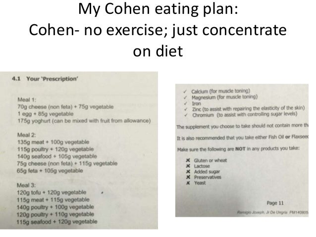 2 cohen and running nutrition and diet summary and run log as of sep