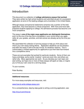 2 College Admission Essays That Worked Real Examples Of Winning College ...