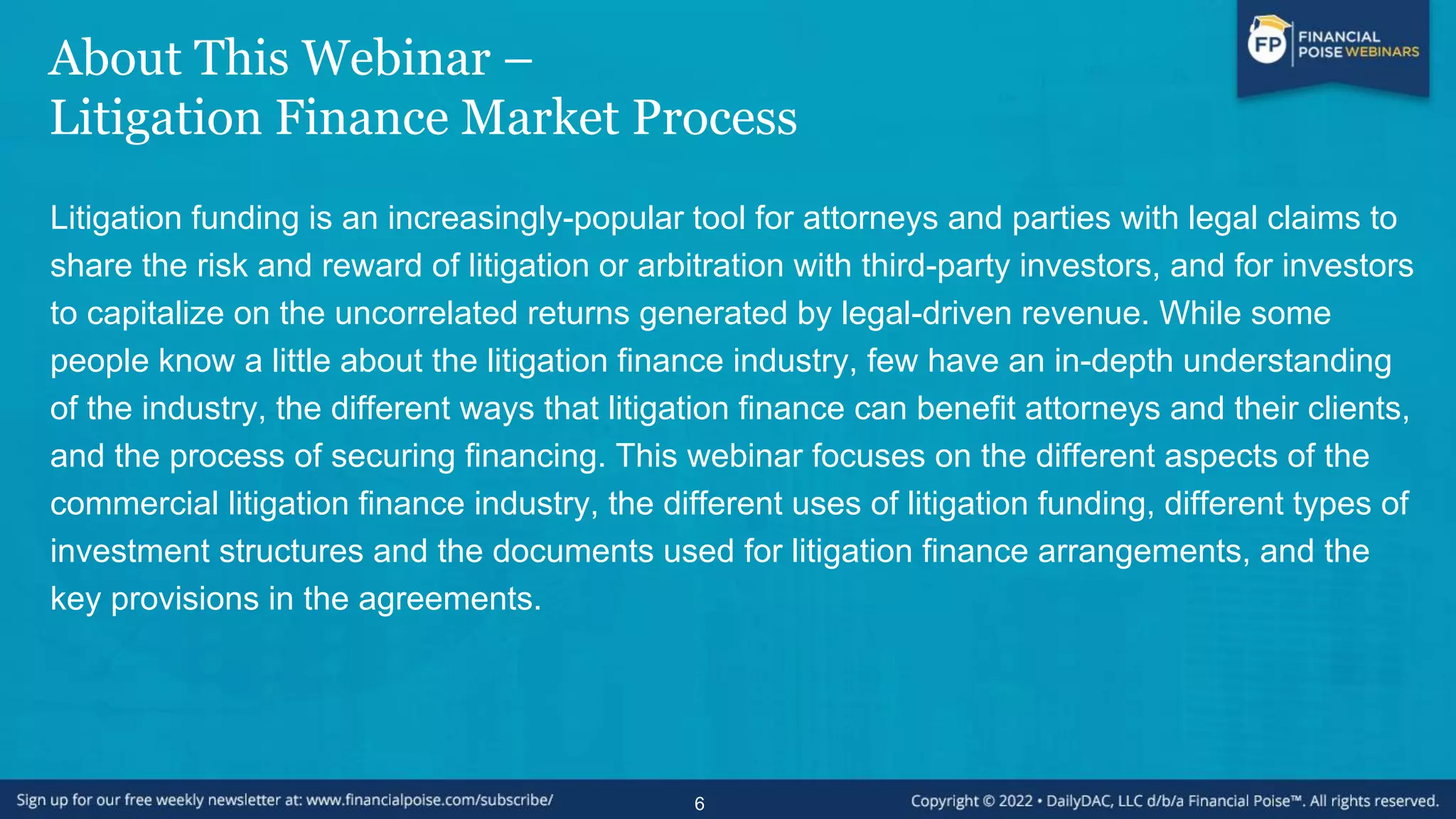 Litigation Finance Market Process | PPT