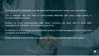 Communication in Event mgmt | PPTX