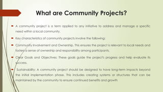 2Community Projects.pptx revision 2024 ppt | PPTX | Education