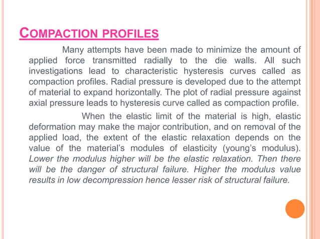 Compaction and compression, Forces involved in compression & Factors ...
