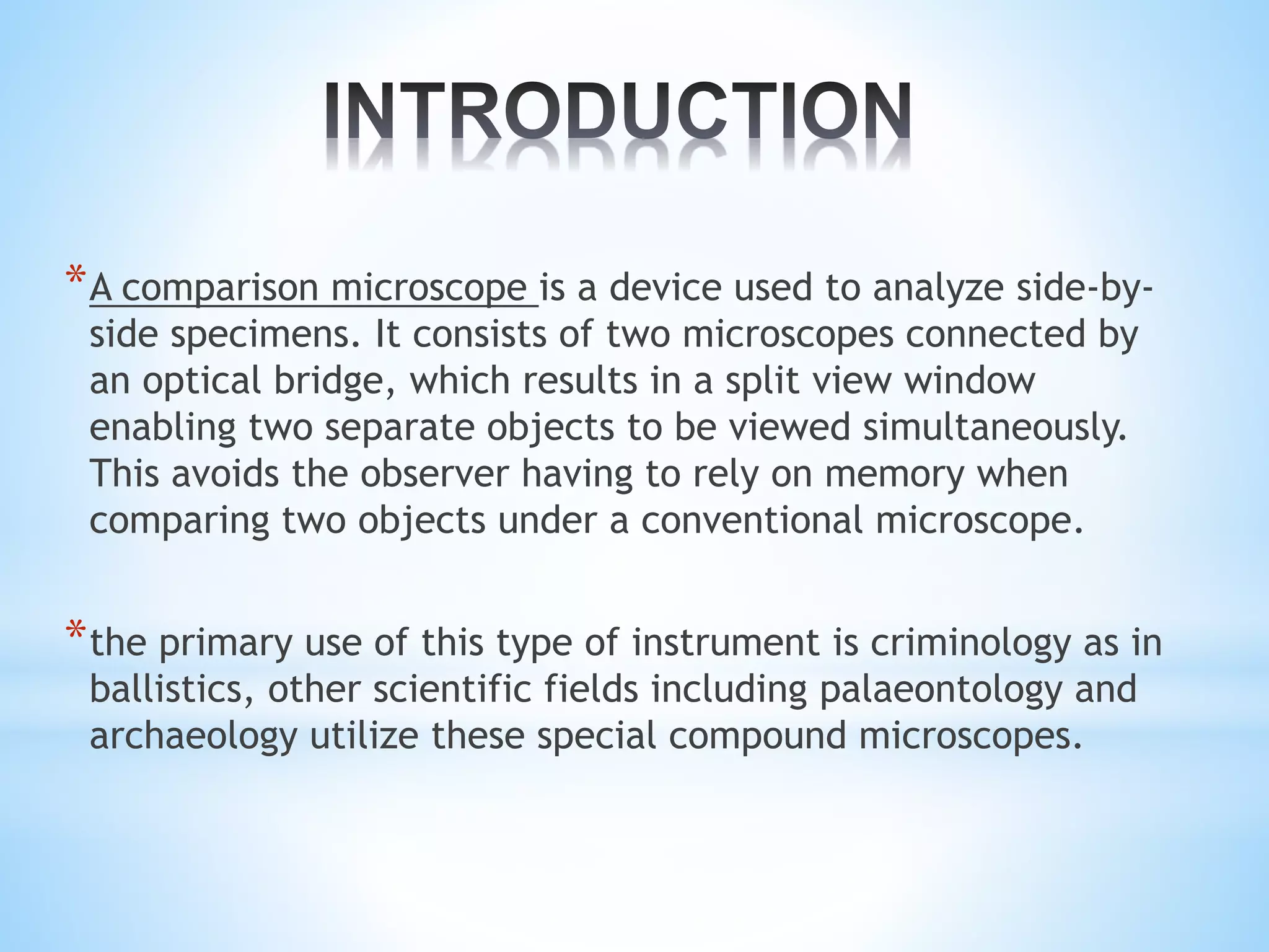 Comparison microscope | PPTX