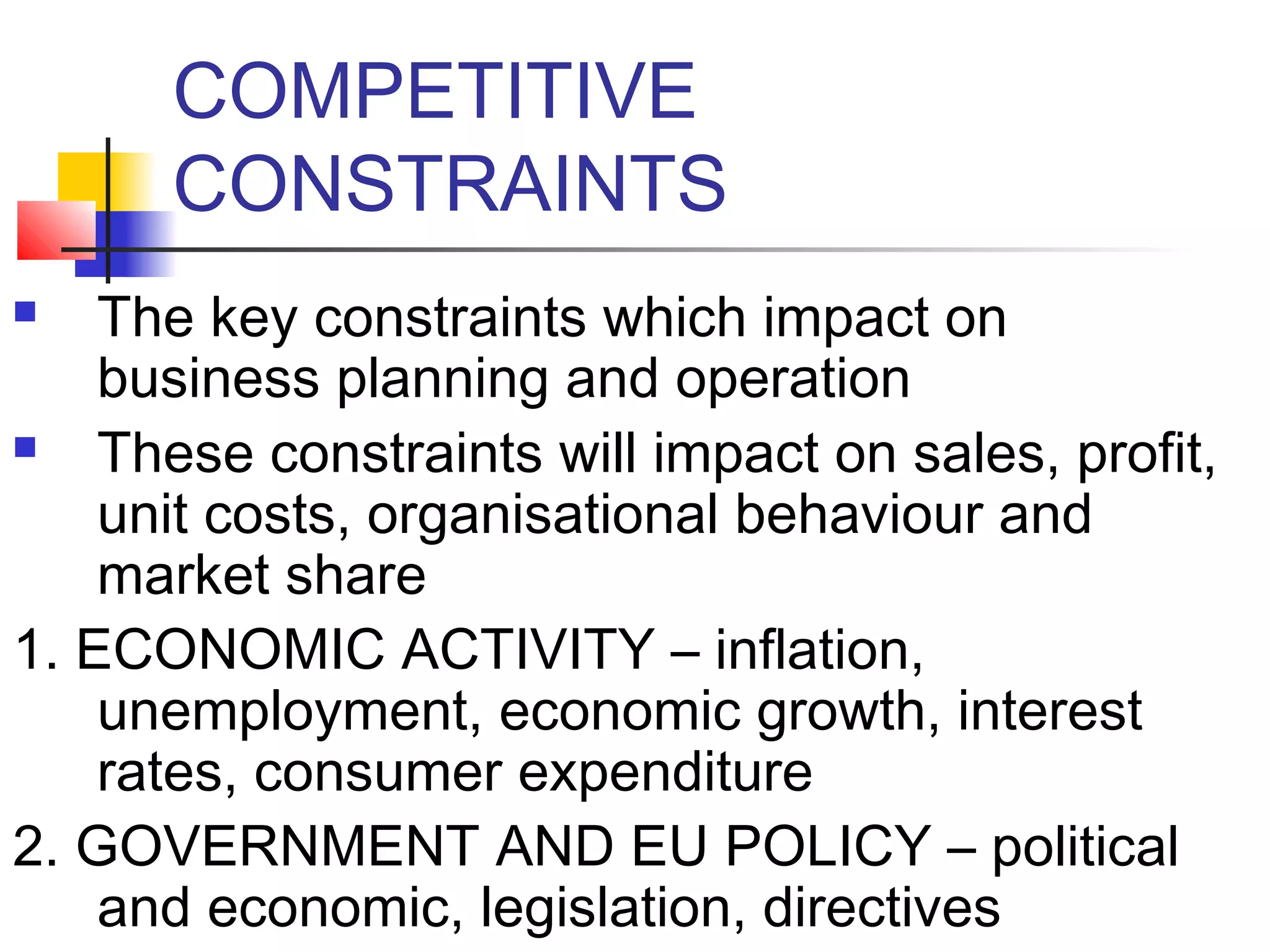 2 Competitive constraints & Drivers, Power and Values | PPT
