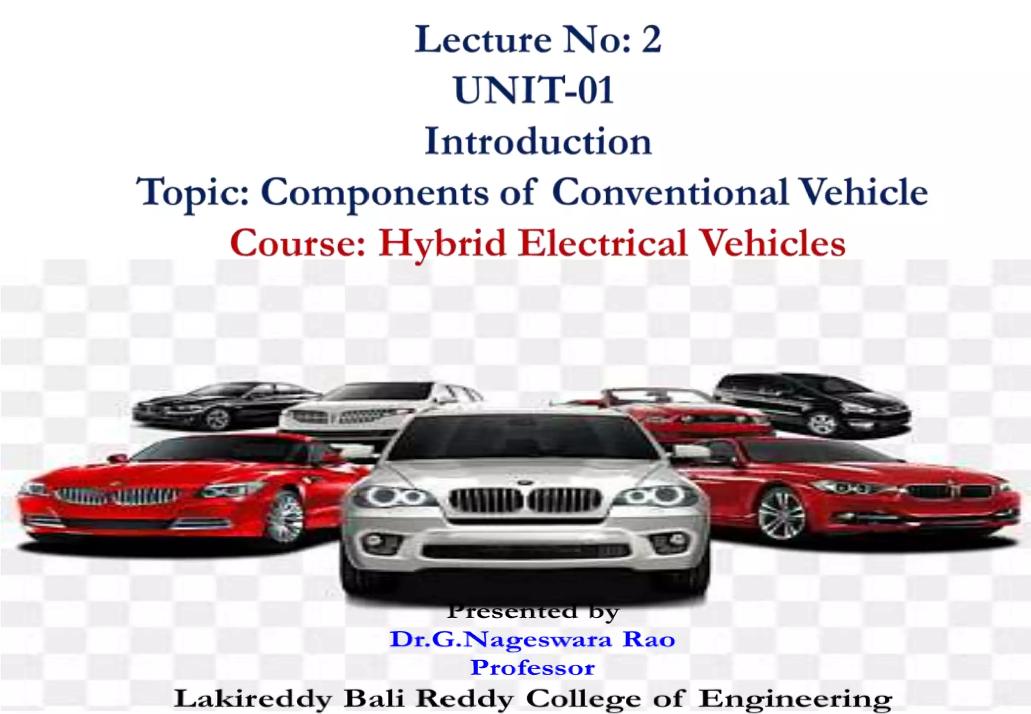 Components of Conventional Vehicle | PPTX