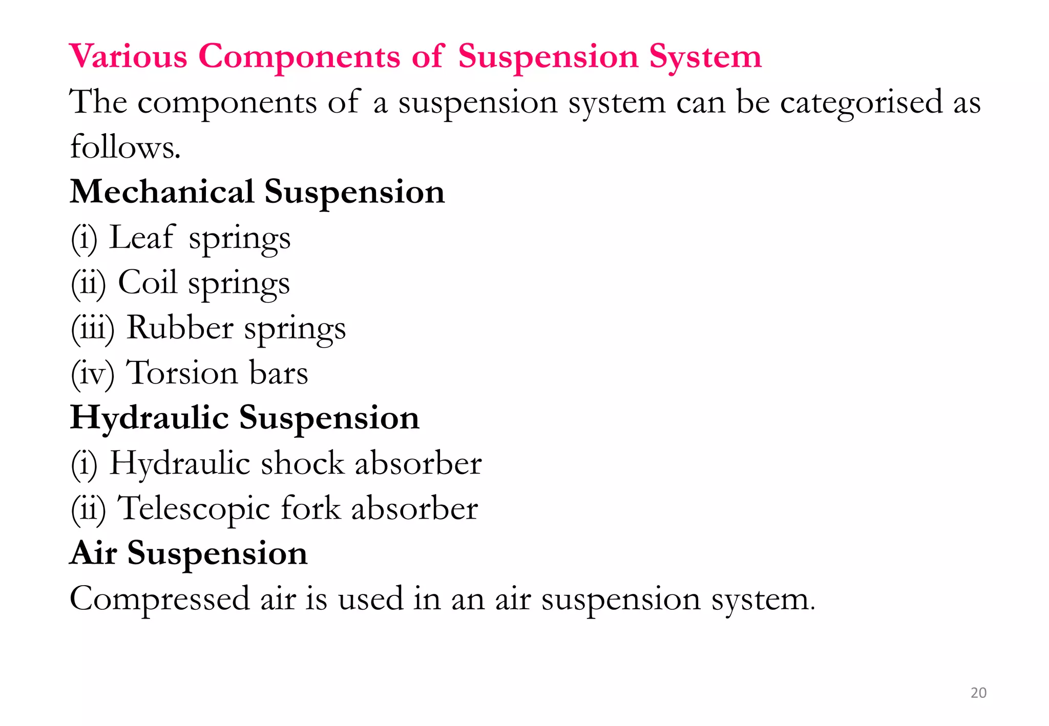 Components of Conventional Vehicle | PPTX