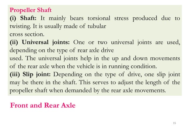 Components of Conventional Vehicle | PPTX | Auto Parts | Automotive