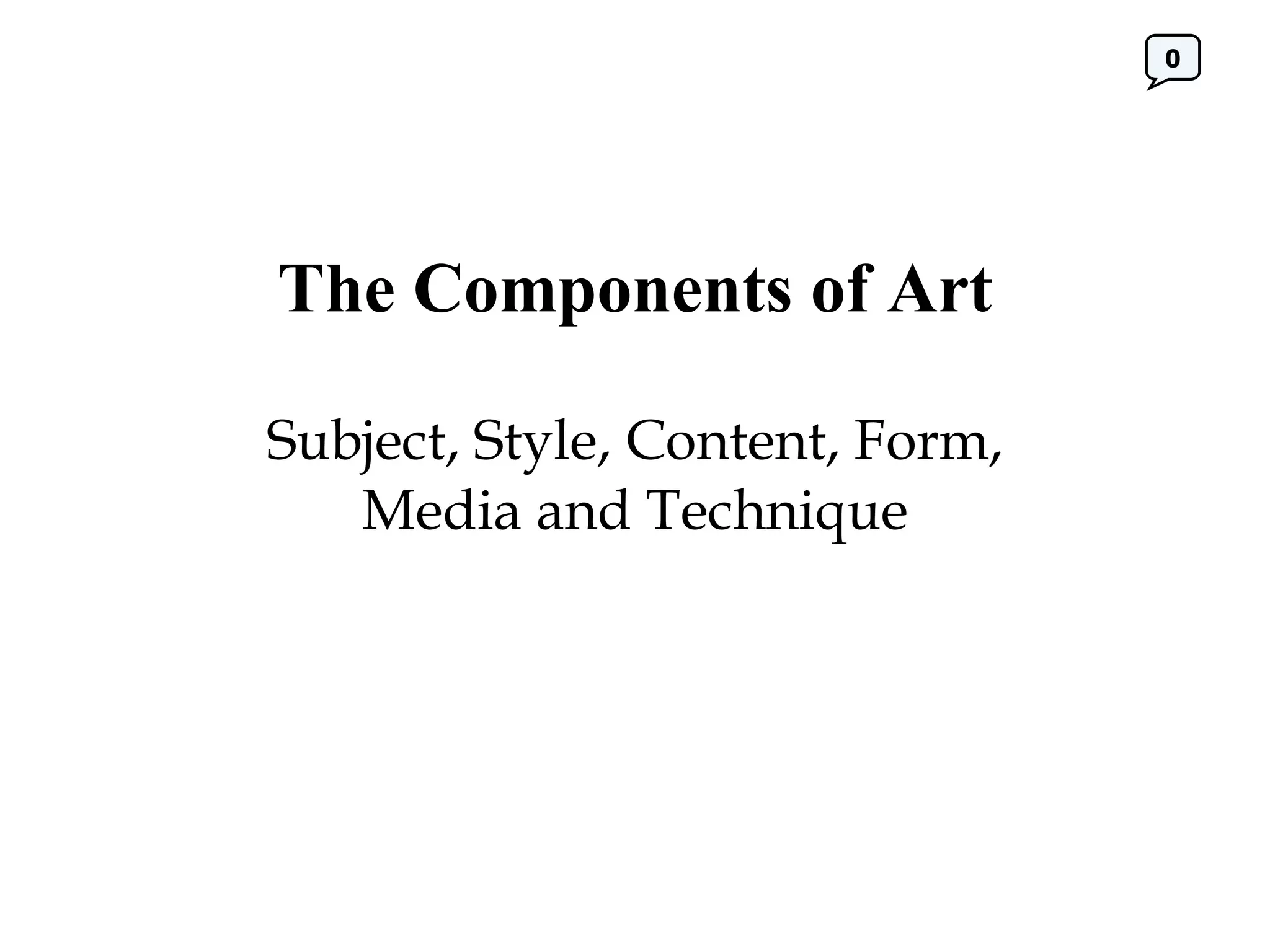 The Components of Art | PPT